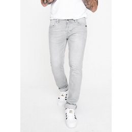FIVE FELLAS Slim-fit-Jeans DANNY-Z nachhaltig, Italien, Stretch, coole Waschung, grau
