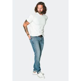 FIVE FELLAS Slim-fit-Jeans DANNY nachhaltig, Italien, Stretch, coole Waschung, blau