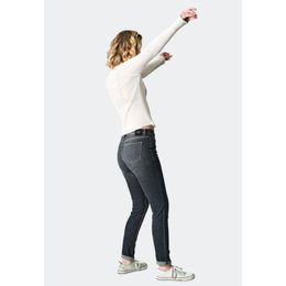 FIVE FELLAS Slim-fit-Jeans GRACIA nachhaltig, Italien, Stretch, magic shape, grau