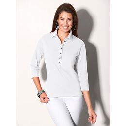 Poloshirt Casual Looks "Poloshirt" Gr. 54, weiß (wollweiß) Damen Shirts Jersey