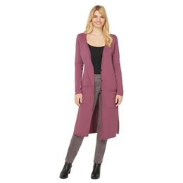 Longstrickjacke Heine Gr. 44, lila (mauve) Damen Strickjacken