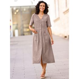 A-Linien-Kleid Inspirationen "Kleid" Gr. 52, Normalgrößen, grau (taupe) Damen Kleider Lange