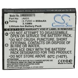 vhbw Ersatz für Labnet AK01 für Medizin (850 mAh, 3,7 V, Li-Ion) Akku Li-Ion 850 mAh, schwarz