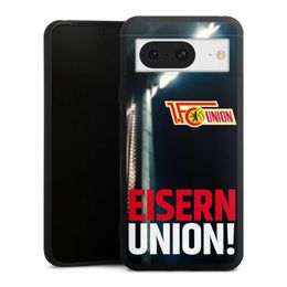 DeinDesign Handyhülle Fanartikel 1. FC Union Berlin Fußball Eisern Union Typo, Google Pixel 8 Silikon Hülle Premium Case Handy Schutzhülle, schwarz