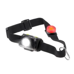 kamelshopping LED Stirnlampe LED Stirnleuchte mit Rücklicht, verstellbarer Lichtstrahl, inkl. Batterien, 3-stufige Leuchtstärke + Blink-Funktion