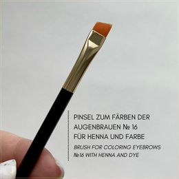 STM Company Augenbrauenpinsel Schräg Pinsel №16 Nikk Mole für Henna/ Farbe, 1 tlg., 7 mm Flache Winkel, für Augenbrauen Färben