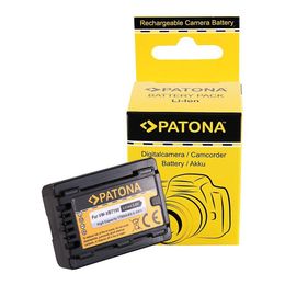 Patona Akku für Panasonic VW-VBT190 Kamera-Akku Ersatzakku 1780 mAh (3,6 V, 1 St), HC-VX870 VX878 VX989 VXF999 WX878 WX979 T71 T76 VBT380