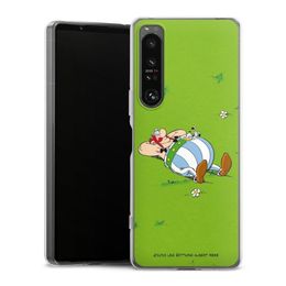 DeinDesign Handyhülle Obelix Offizielles Lizenzprodukt Asterix Obelix Ruht Sich Aus, Sony Xperia 1 IV Silikon Hülle Bumper Case Handy Schutzhülle
