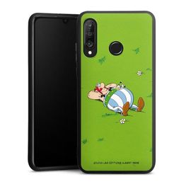 DeinDesign Handyhülle Obelix Offizielles Lizenzprodukt Asterix Obelix Ruht Sich Aus, Huawei P30 Lite Silikon Hülle Premium Case Handy Schutzhülle