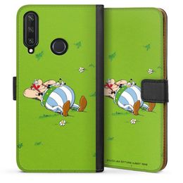 DeinDesign Handyhülle Obelix Offizielles Lizenzprodukt Asterix Obelix Ruht Sich Aus, Huawei Y6p Hülle Handy Flip Case Wallet Cover Handytasche Leder