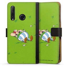 DeinDesign Handyhülle Obelix Offizielles Lizenzprodukt Asterix Obelix Ruht Sich Aus, Huawei Honor 20 Lite Hülle Handy Flip Case Wallet Cover, schwarz