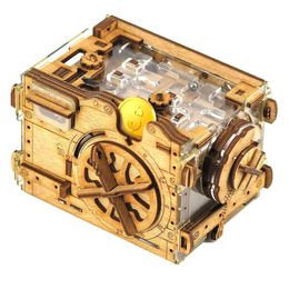 iDventure Spiel A-MAZ-ING SAFE - Geschenk-Puzzle-Box inkl. Murmellabyrinth, Cluebox, wiederverwendbar