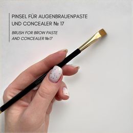 STM Company Augenbrauenpinsel Gerade Pinsel №17 Nikk Mole für Profis, 1 tlg., Flache Winkel, für Augenbrauenformen