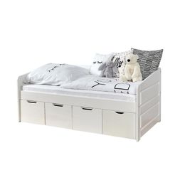 Ticaa Sofabett MINI Micki 80x160 Buche Weiß