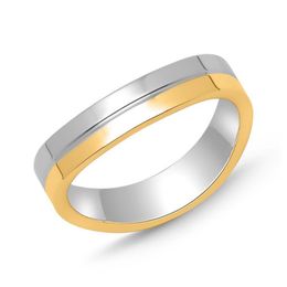 vivo Silberring Ring für Herren aus 925er Silber teilvergoldet R8584