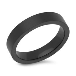 UNIQUE Fingerring Schwarzer UNIQUE Edelstahl-Ring 4