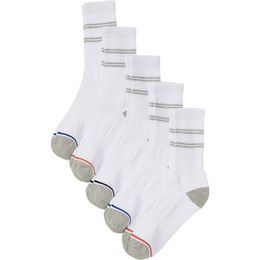 bonprix Tennissocken mit Innenfrottee in der Sohle mit Bio-Baumwolle (5er Pack)