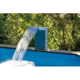 Ubbink Poolwasserfall Straight LED, 72 feine Wasserdüsen, silberfarben
