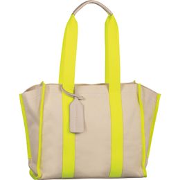 Tom Tailor Denim DENIM TOM TAILOR Shopper, Reißverschluss, Anhänger, für Damen, beige