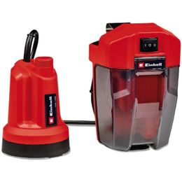 Einhell Akku-Klarwasserpumpe ge-sp 18 ll Li-Solo Power X-Change (Li-Ion, 18V, flachabsaugend bis 1 mm, 108 w, 4.500 L/h, 0,8 bar, Lieferung ohne Akku &