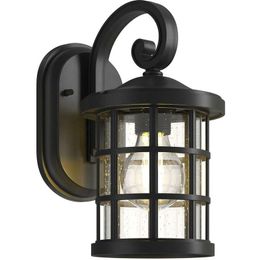 Ankea Außenwandlampe, Höhe 28 cm - Schwarz, klar - LINDBY
