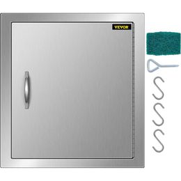 Bbq Türen 46x50cm Schranktüren Kamintür vertikal mit 1 Inspektionstür Putztür Edelstahl für Außenküche Badezimmer - Vevor