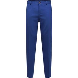 Selected Anzughose, Slim-Fit, Bügelfalte, für Herren, blau, 98