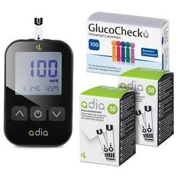 adia mg/dl Starterkit mit 110 Teststreifen + 110 Lanzetten 1 St