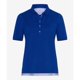Brax Damen Poloshirt Style CLEO, Blau, Gr. 34