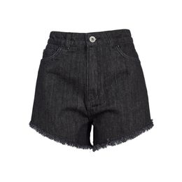 Urban Classics Stoffhose Damen Ladies Denim Hotpants (1-tlg), schwarz
