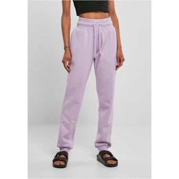 Urban Classics Stoffhose Damen Ladies Organic High Waist Sweat Pants (1-tlg), lila