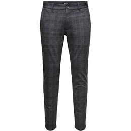 Only & Sons ONLY & SONS Chinohose MARK CHECK PANTS, schwarz