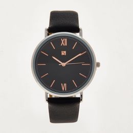 TK Maxx Zweiteiliges schwarzes Armbanduhr- und Smartwatch-Set