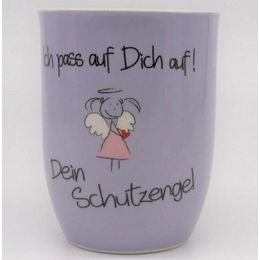 MEA LIVING Tasse MEA LIVING Henkel Becher 500ml Spruch "Ich pass auf Dich auf! Dein Schutzengel"