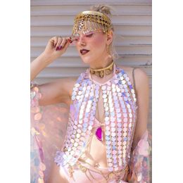 Crystal and Sage Jewelry Kette mit Anhänger Achat Halskette in pink