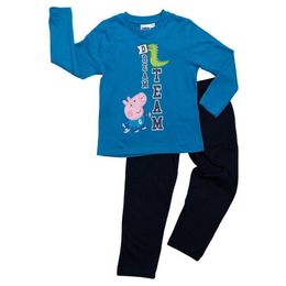 Peppa Pig Schlafanzug Peppa Wutz George and Dino Jungen Kinder Pyjama Gr. 98 bis 116