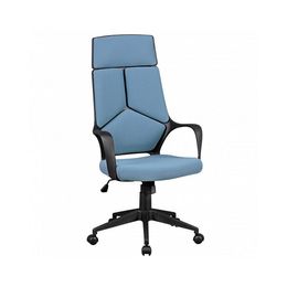 furnicato Bürostuhl TECHLINE Stoffbezug Blau Schreibtischstuhl Design Chefsessel