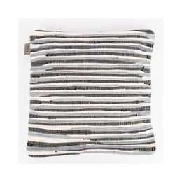barbara becker Dekokissen Kissenhülle Fleckerlgewebe Baumwolle weiß grau schwarz 45x45cm
