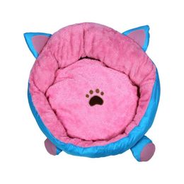 Pettimania Tierbett Katzenbett mit Ohren rosa/blau