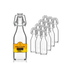 Flaschen-Fuchs Vorratsglas 250ml Flaschen zum Befüllen Bügelverschluss Schnaps Likörflaschen