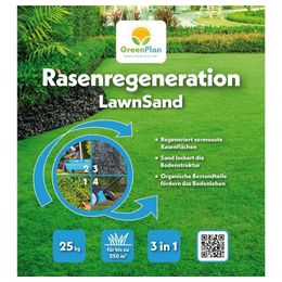 GreenPlan Rasendünger Lawnsand Rasenregeneration Rasendünger 25 kg NPK-Dünger