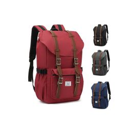 TAN.TOMI Rucksack Rucksack Groß Damen Herren Freizeitrucksack im Retro Design Reiserucksack mit 15" Notebook Fach Lässiger Tagesrucksack viele Fächer Wanderrucksack Schulrucksack Schultasche