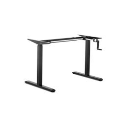Fromm&Starck Tischgestell Höhenverstellbarer Schreibtisch Gestell Hubsäulentisch schwarz 70 kg