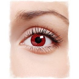 Horror-Shop Farblinsen Twisted Red & Black Kontaktlinsen
