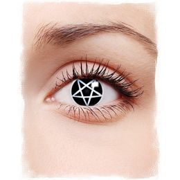 Horror-Shop Farblinsen Pentagramm Halloween Kontaktlinsen ohne Sehstärke