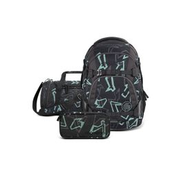 Coocazoo Schulranzen Schulrucksack-Set „Reflective Graffiti“