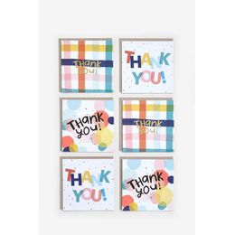 next Grußkarte 6er-Pack Dankeskarten „Thank You“