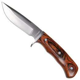 Haller Messer Survival Knife Outdoormesser Pakkaholzgriff Lederscheide rostfrei
