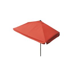 Easy Maxx EASYmaxx Sonnenschirm Halbrund 230x140cm Terracotta UV Schutz