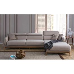 JVmoebel Ecksofa Wohnzimmer Designer Grau Ecksofa L-Form Sofa Couch Polstermöbel